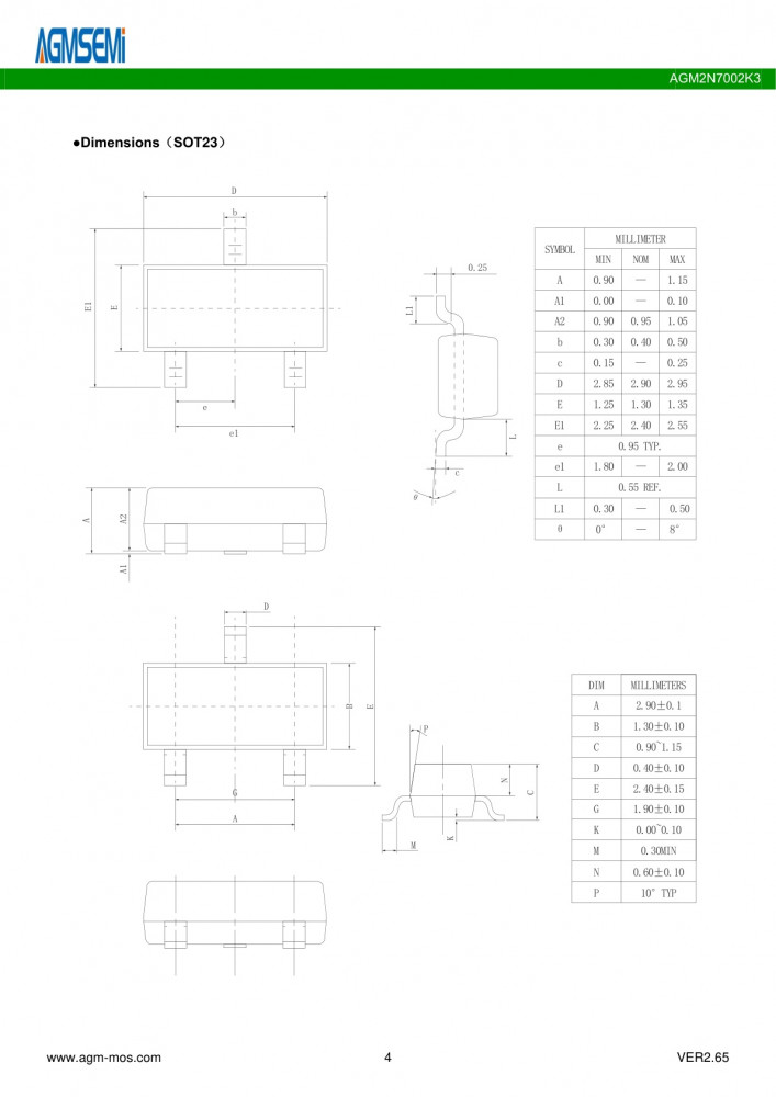 AGM2N7002K3 datasheet page 4