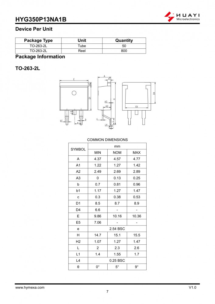HYG350P13NA1B datasheet page 7