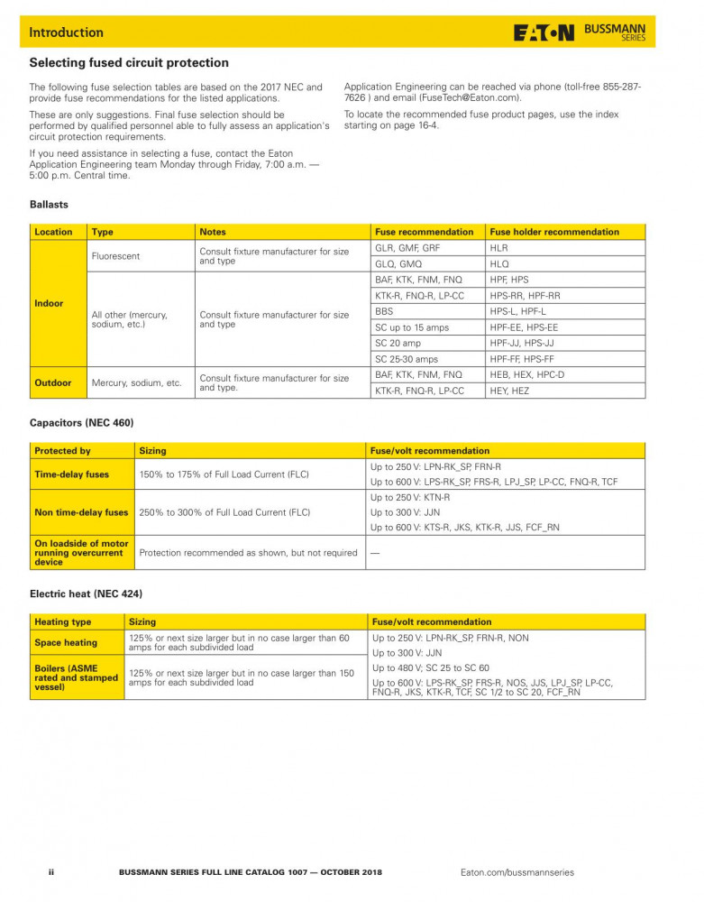 Eaton Bussmann catalog page 4
