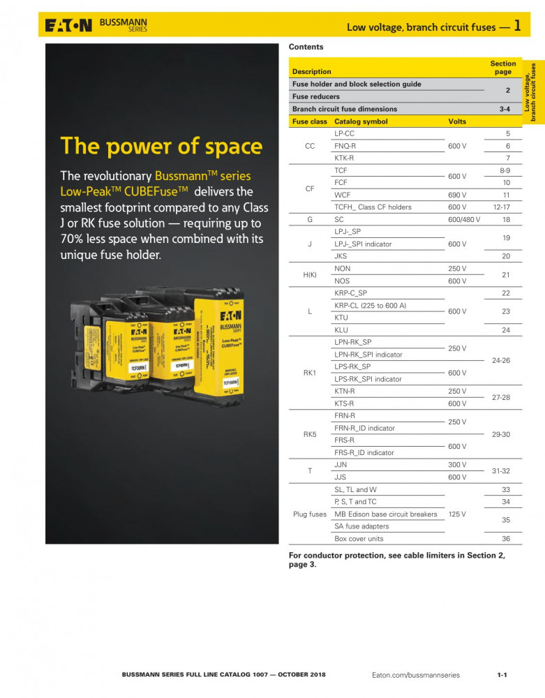 Eaton Bussmann catalog page 9