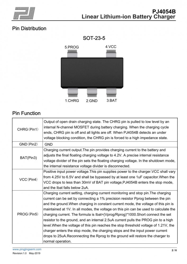 PJ4054B datasheet page 2