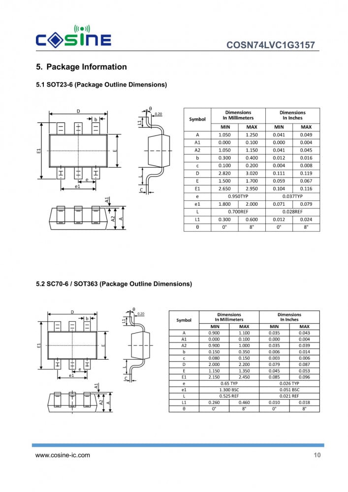 COSN74LVC1G3157 datasheet page 10