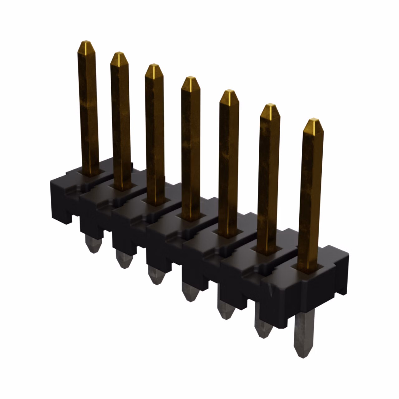 KK 396 Breakaway Header, Vertical, 7 Circuits, 0.76µm Gold (Au) Selective Plating for sale