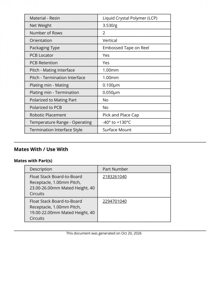 MOLEX 2183271340 technical document page 3
