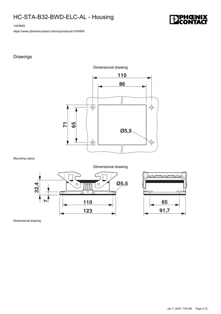 Phoenix Contact 1424845 technical document page 4