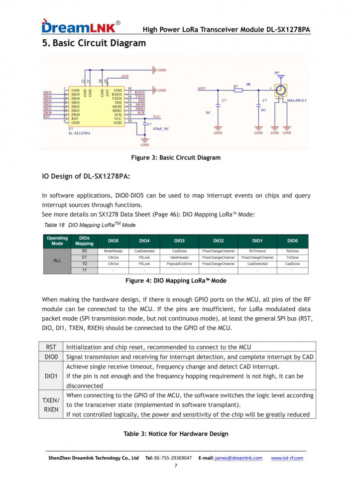 DL-SX1278PA datasheet page 7