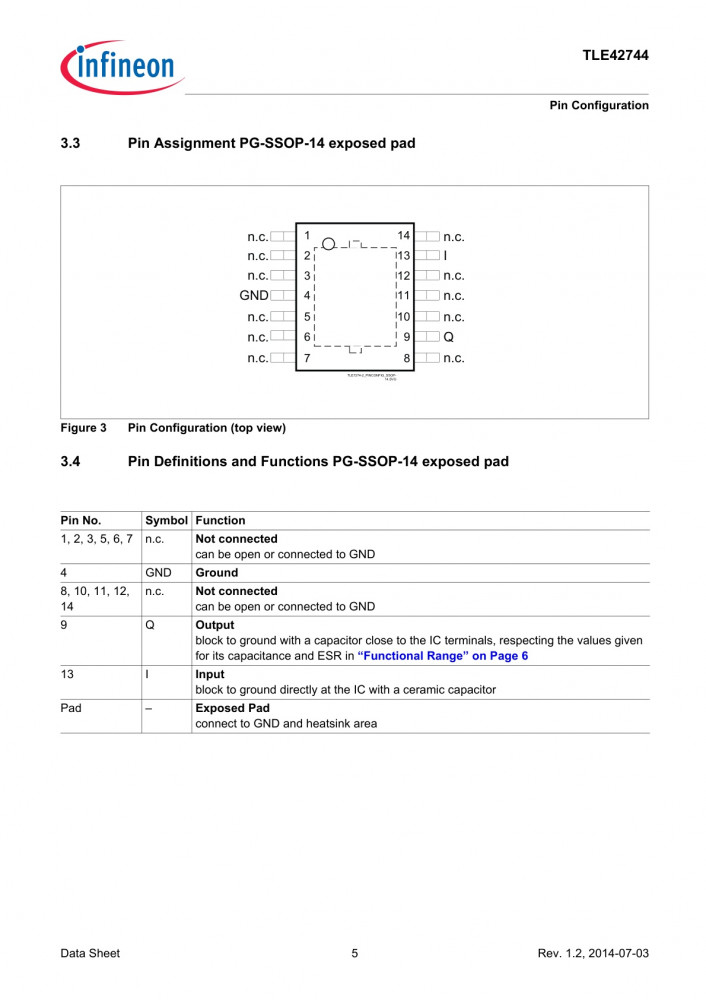 TLE42744 datasheet page 5