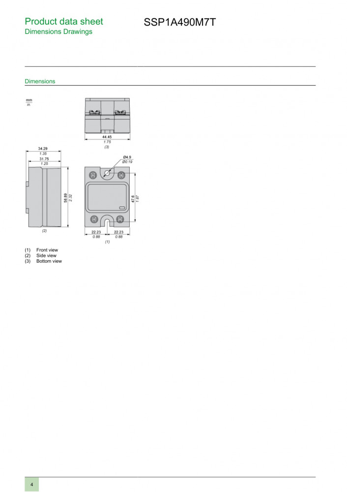 SSP1A490M7T technical document page 4