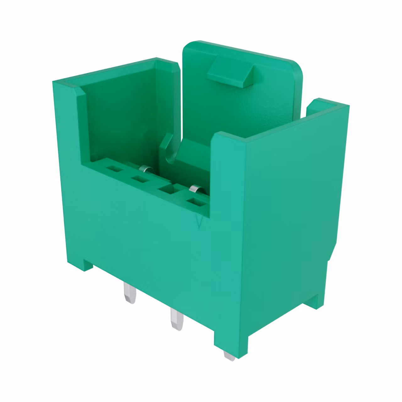 Appli-Mate RAST 2.5 Header, Vertical, 5 Circuits, Tin (Sn) Plating, Glow-Wire Capable, Positioning Keys B, D, and E Blocked, Circuit 4 Voided, with Latch, Green for sale