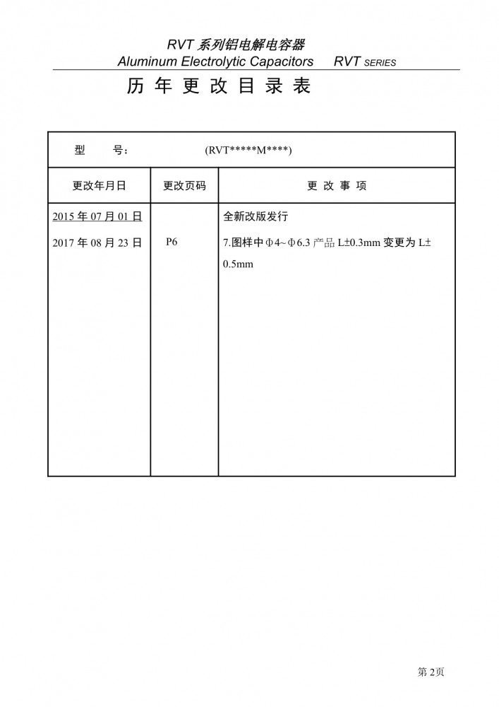RVT datasheet page 2