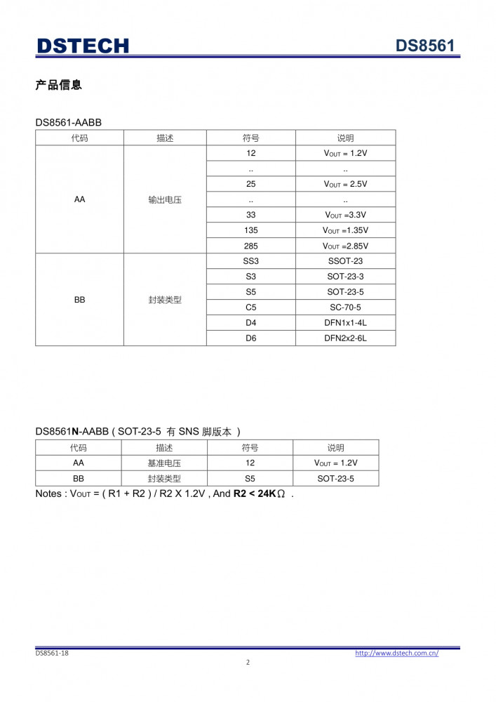 DS8561 datasheet page 2