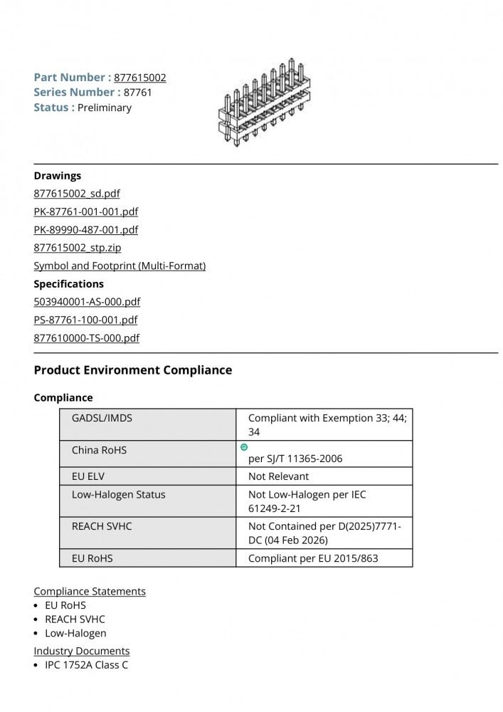 877615002 technical document page 1