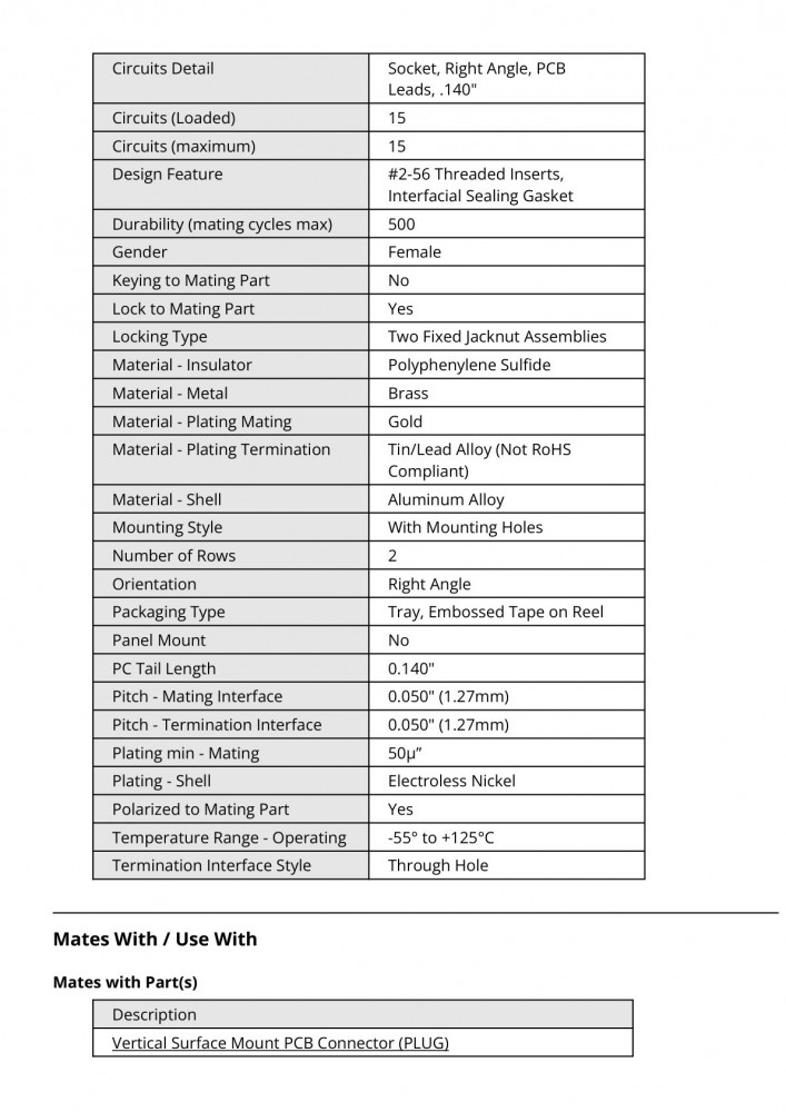 Technical document page 2 for MK-2S2-015-445-220S-0B7