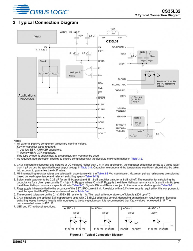CS35L32-CWZR datasheet page 7