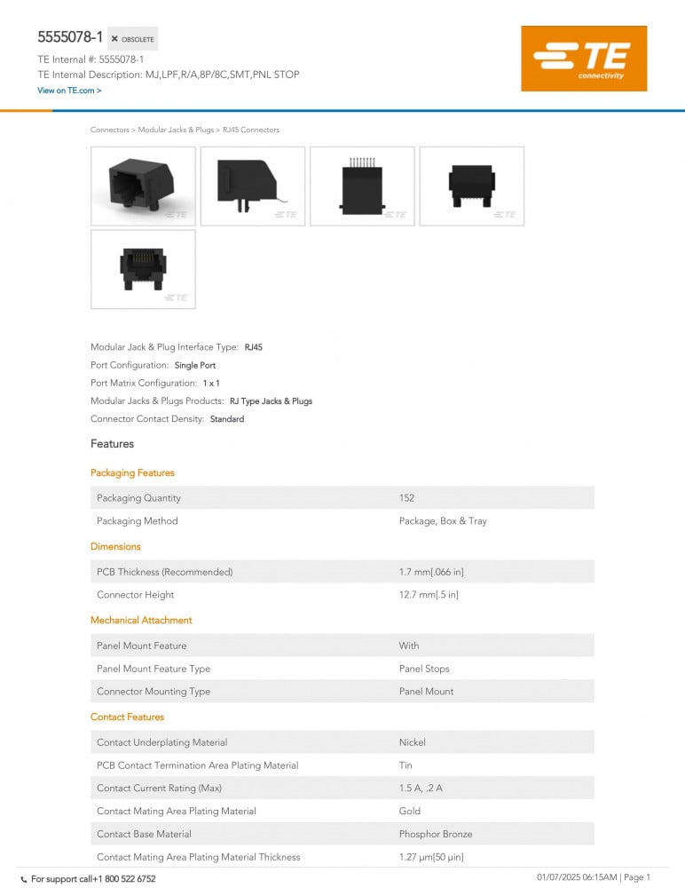 5555078-1 technical document page 1