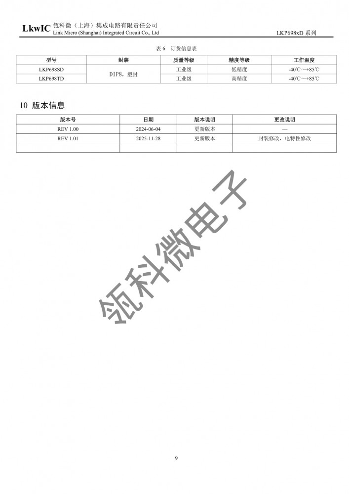 LKP698SD datasheet page 9
