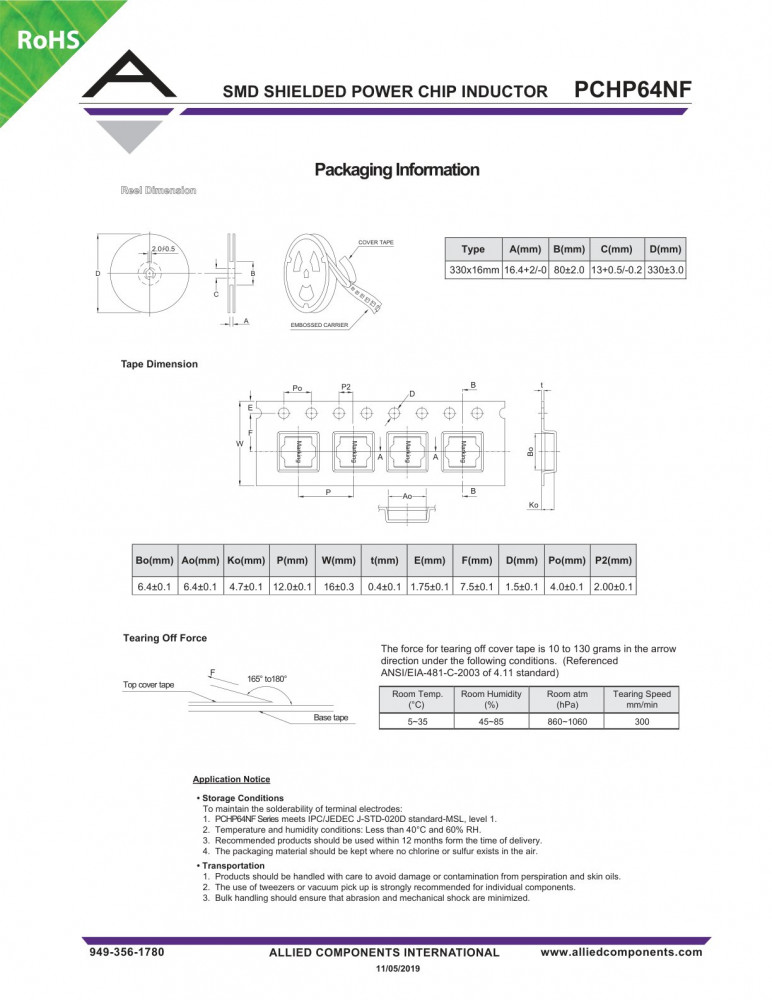 PCHP64NF technical document page 3