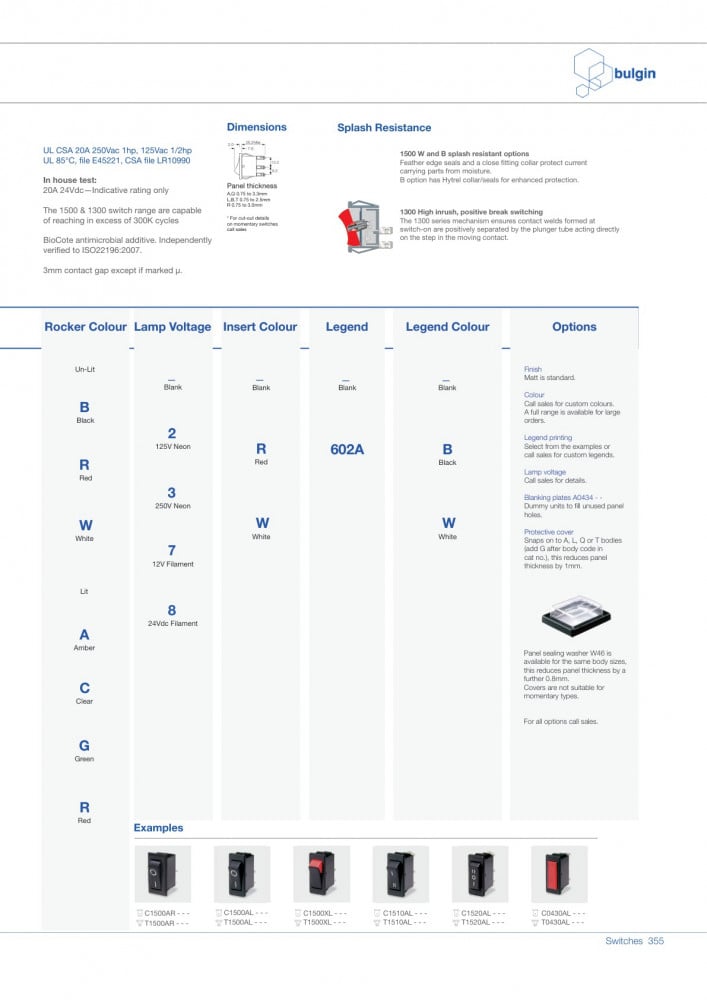 Bulgin switch catalogue page 2