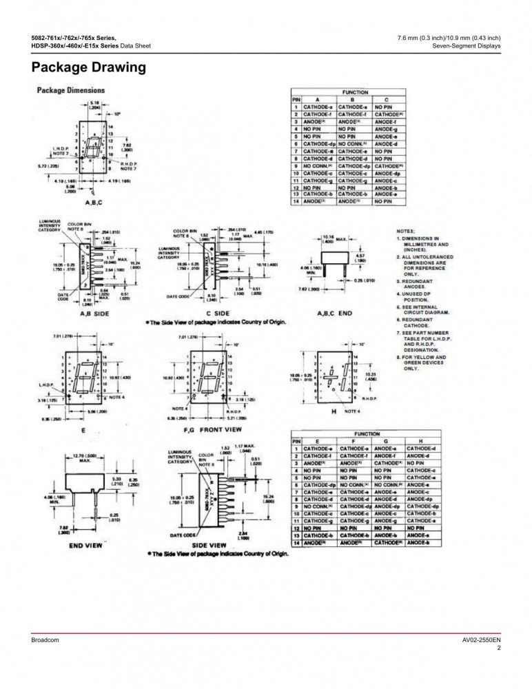 5082-7610 datasheet page 2