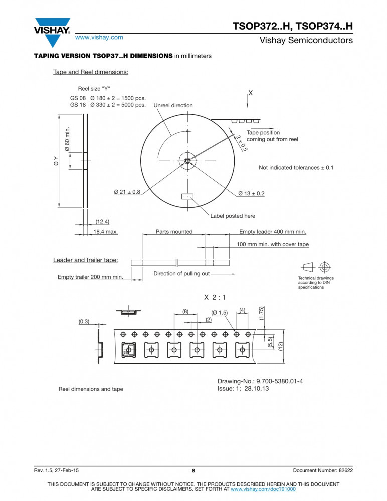 TSOP37238HTT1 datasheet page 8