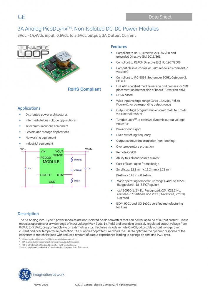 ABB PVX003A0X3-SRZ datasheet page 1