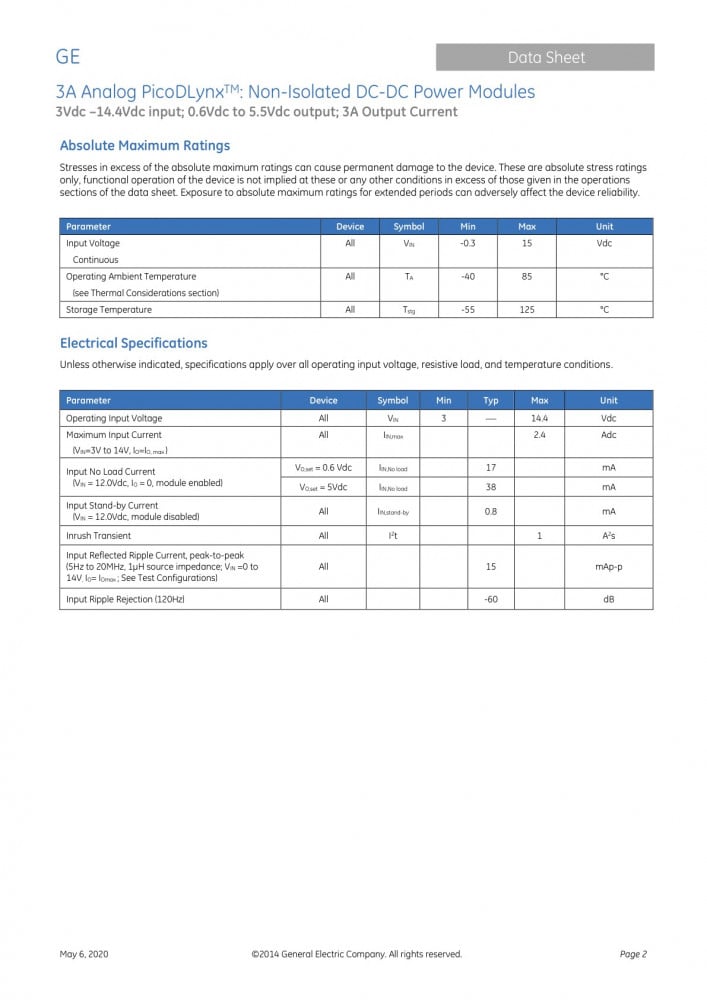 ABB PVX003A0X3-SRZ datasheet page 2