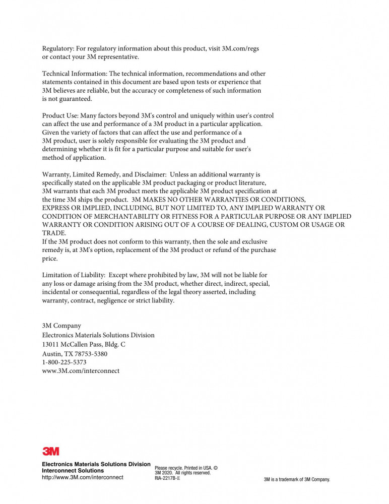 3M 10250-M218PE document reference