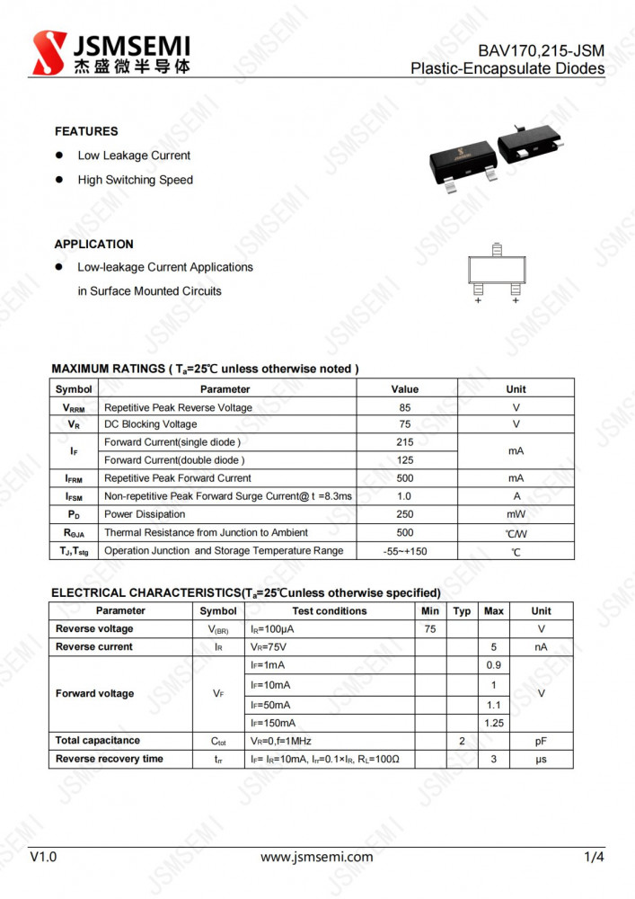 BAV170,215-JSM datasheet page 1