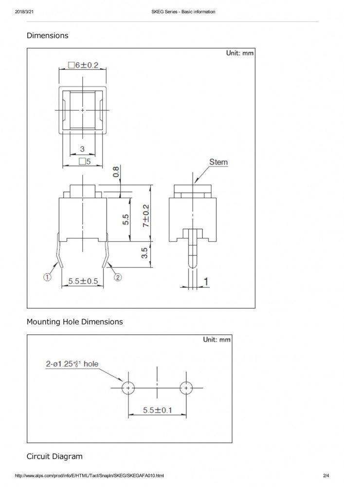 SKEGAFA010 technical document page 2