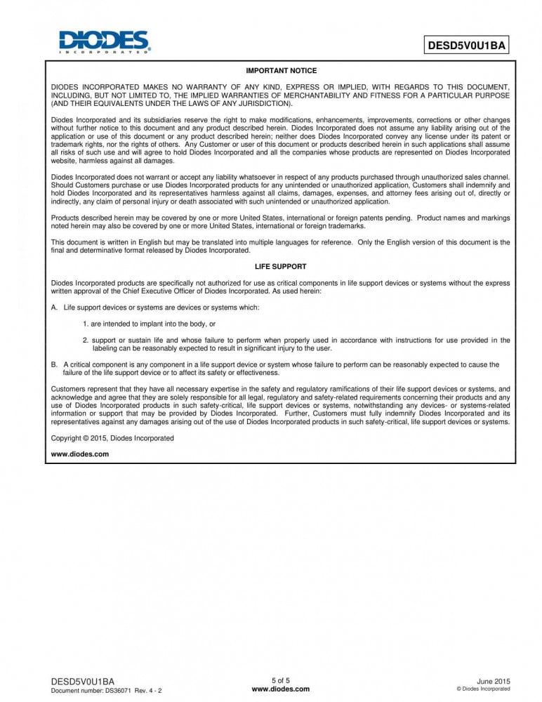 DESD5V0U1BA-7 datasheet page 5