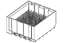 Impact 100 Ohm 5 Pair Vertical Backplane Header, Unguided, Dual Endwall,  8 Columns, 120 Circuits, Pin Length 5.50mm, Plated Through Hole Dimension 0.39mm, Lead-Free for sale