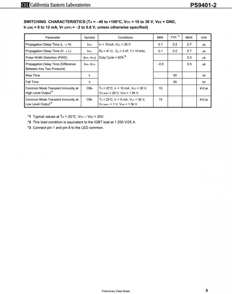 PS9401-2-AX datasheet page 5
