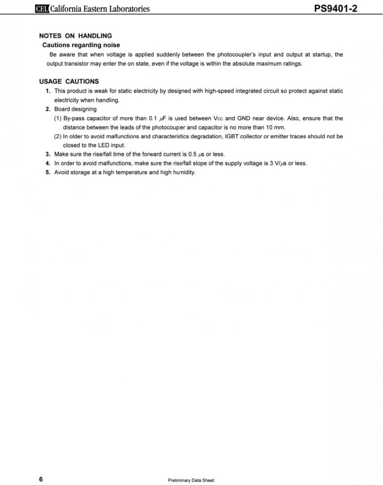 PS9401-2-AX datasheet page 6