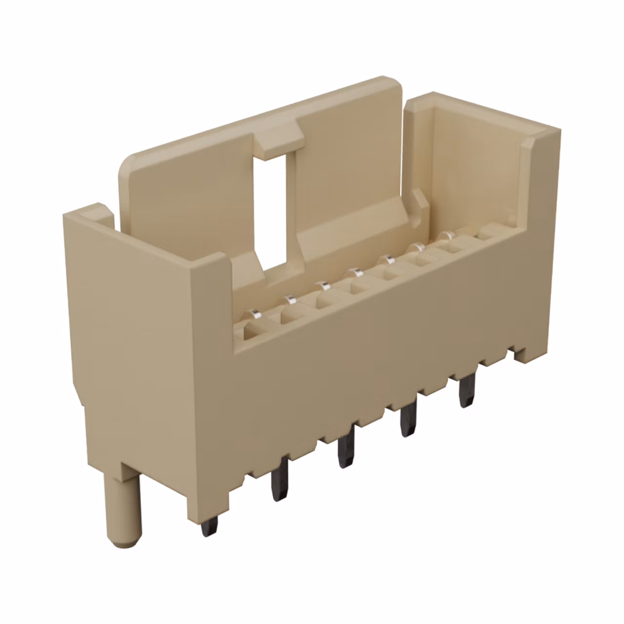 Appli-Mate RAST 2.5 Header, Vertical, 9 Circuits, Glow-Wire Capable, with Latch, Natural for sale