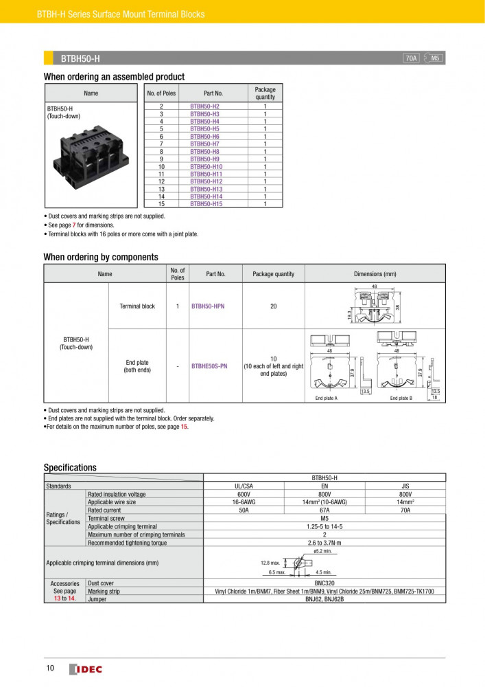 IDEC BTBH-H datasheet page 10