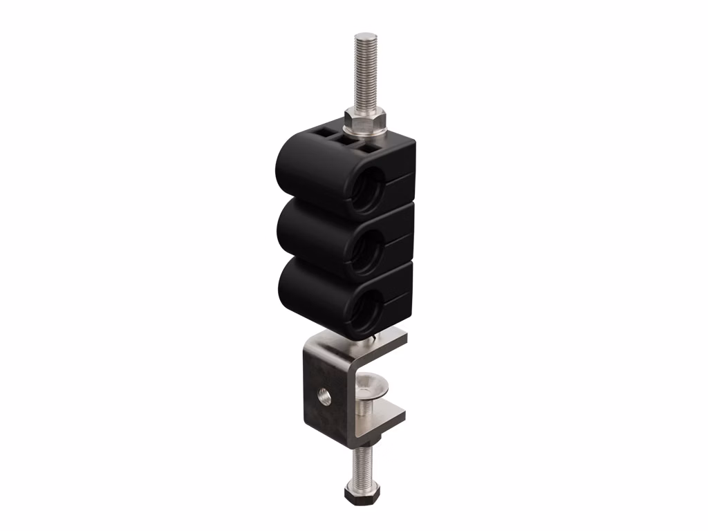 Single Side, 2-Hole, Feeder Clamp for 1-5/8