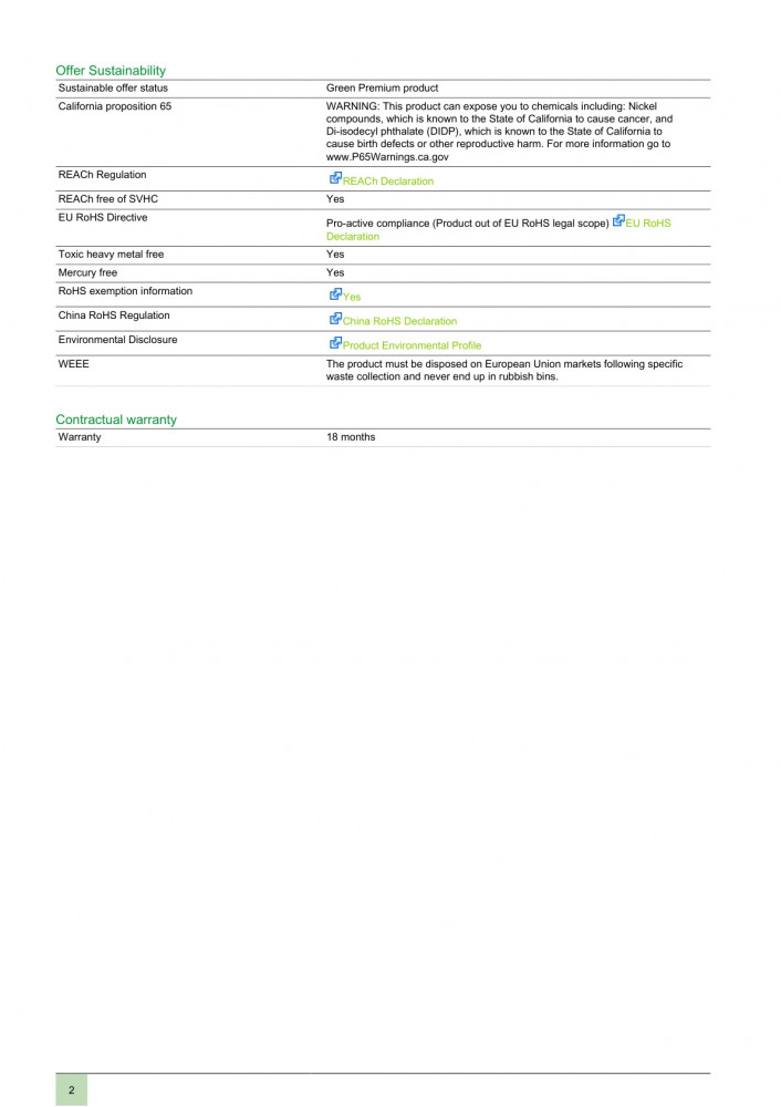 RUW241P7 technical document page 2