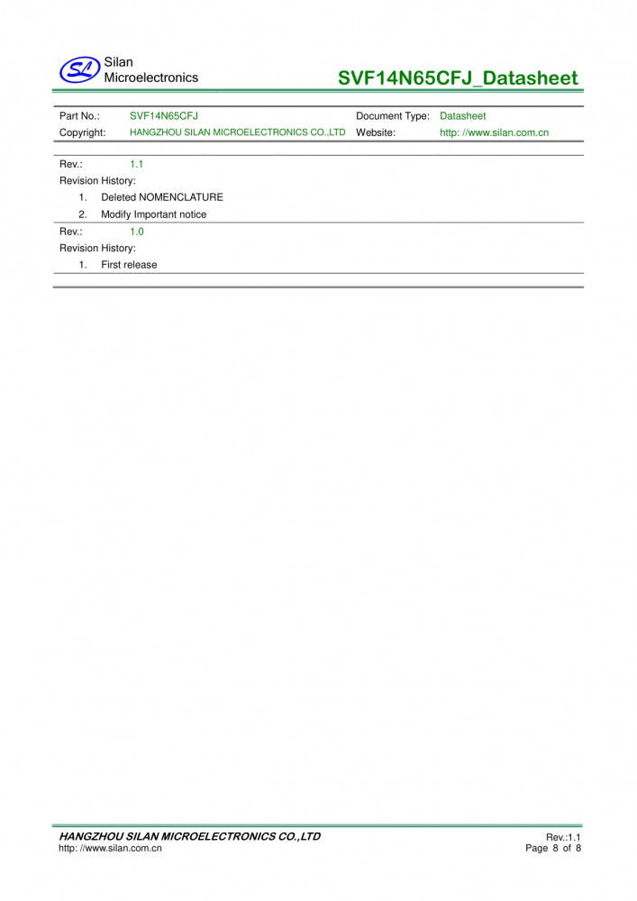 SVF14N65CFJ datasheet page 8