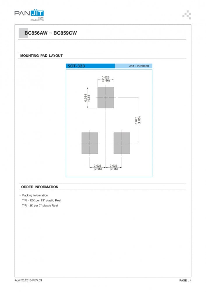 PANJIT BC856BW datasheet page 4