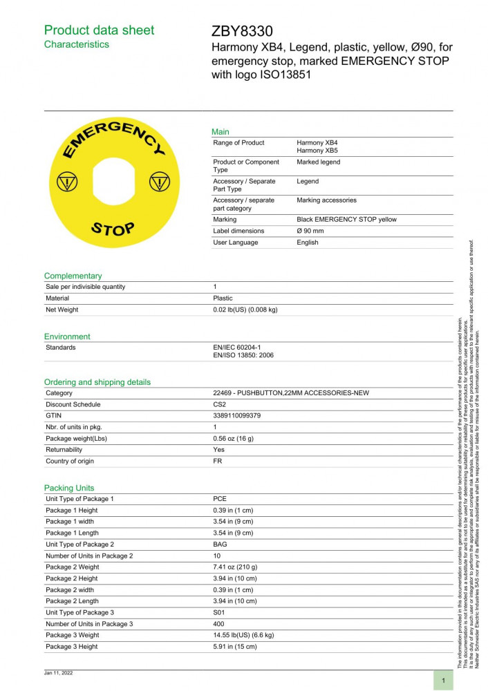 ZBY8330 technical document page 1