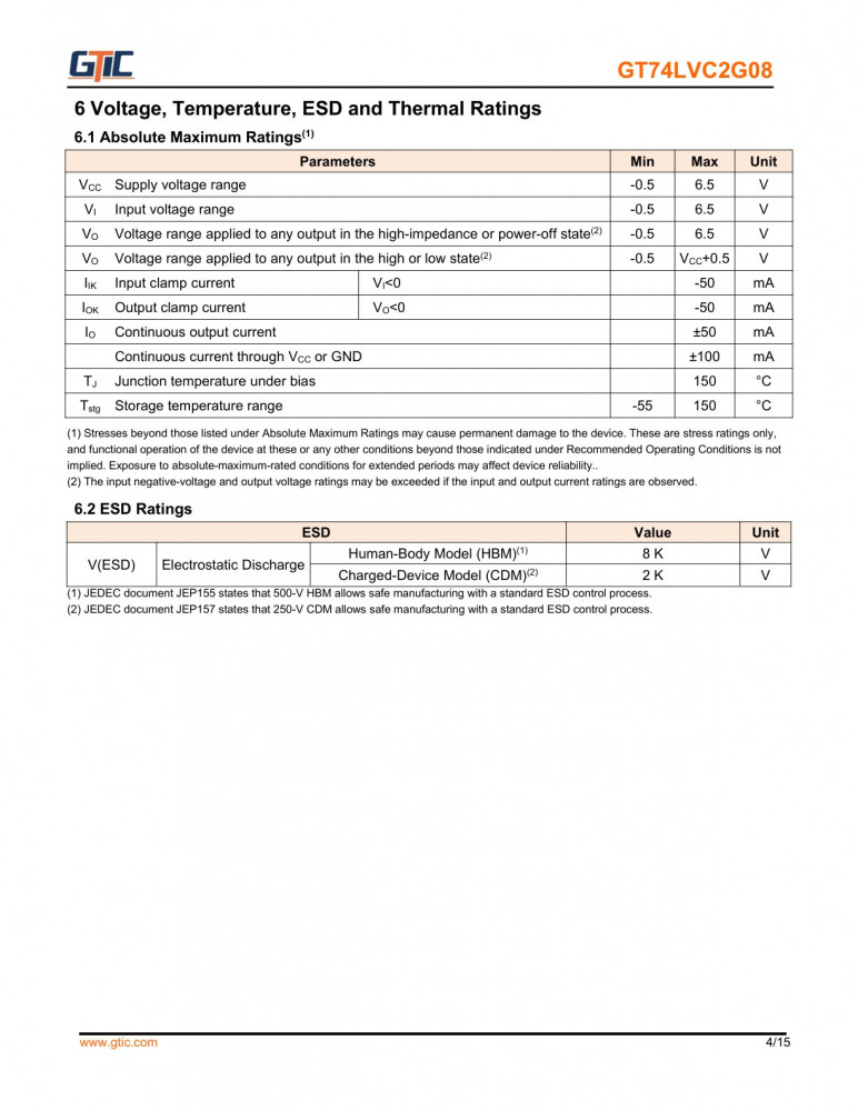 GT74LVC2G08P8 datasheet page 5