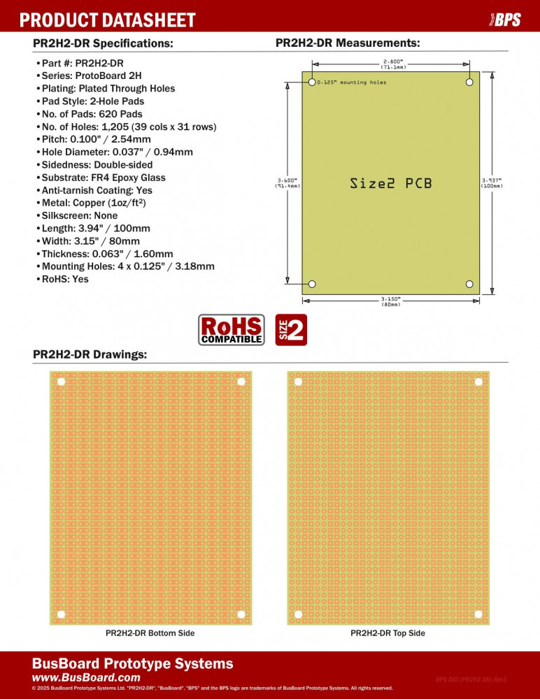 PR2H2-DR technical documentation page 2