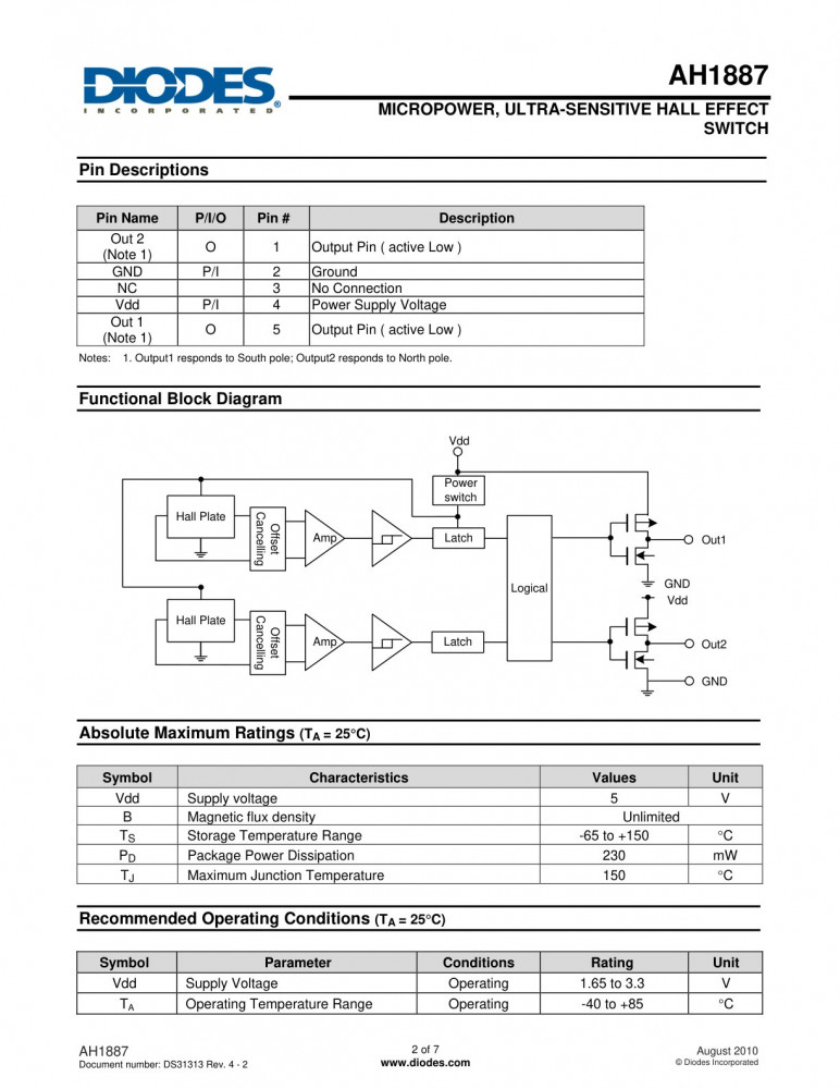 AH1887-ZG-7 datasheet page 2
