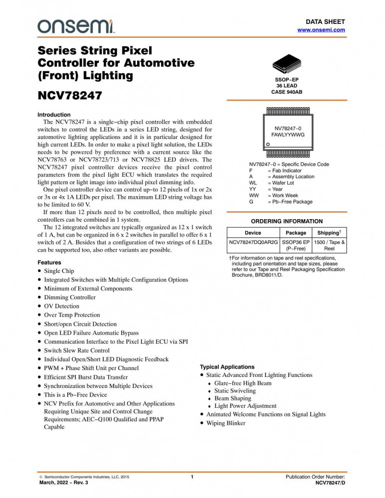 NCV78247 datasheet preview page 1