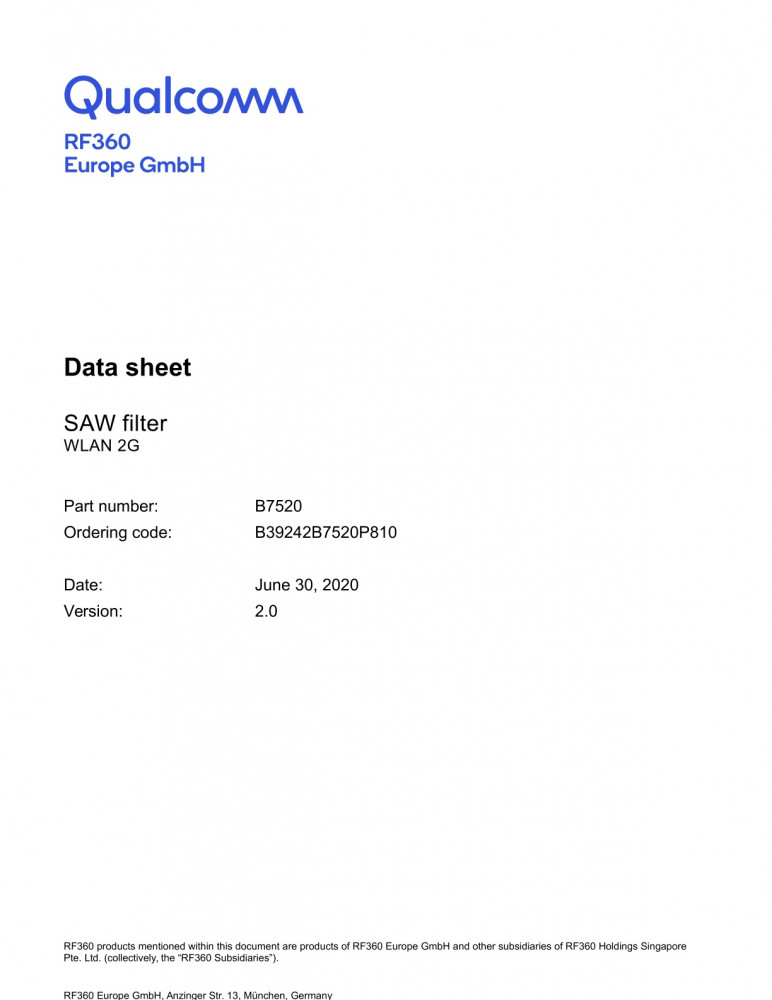 B39242B7520P810 datasheet page 1