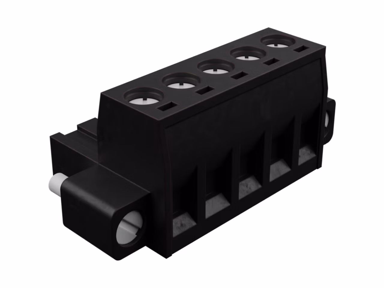 5.00mm Pitch Eurostyle Horizontal Plug, with Retention Screws and Reverse Imprinting, Black, 5 Circuits for sale