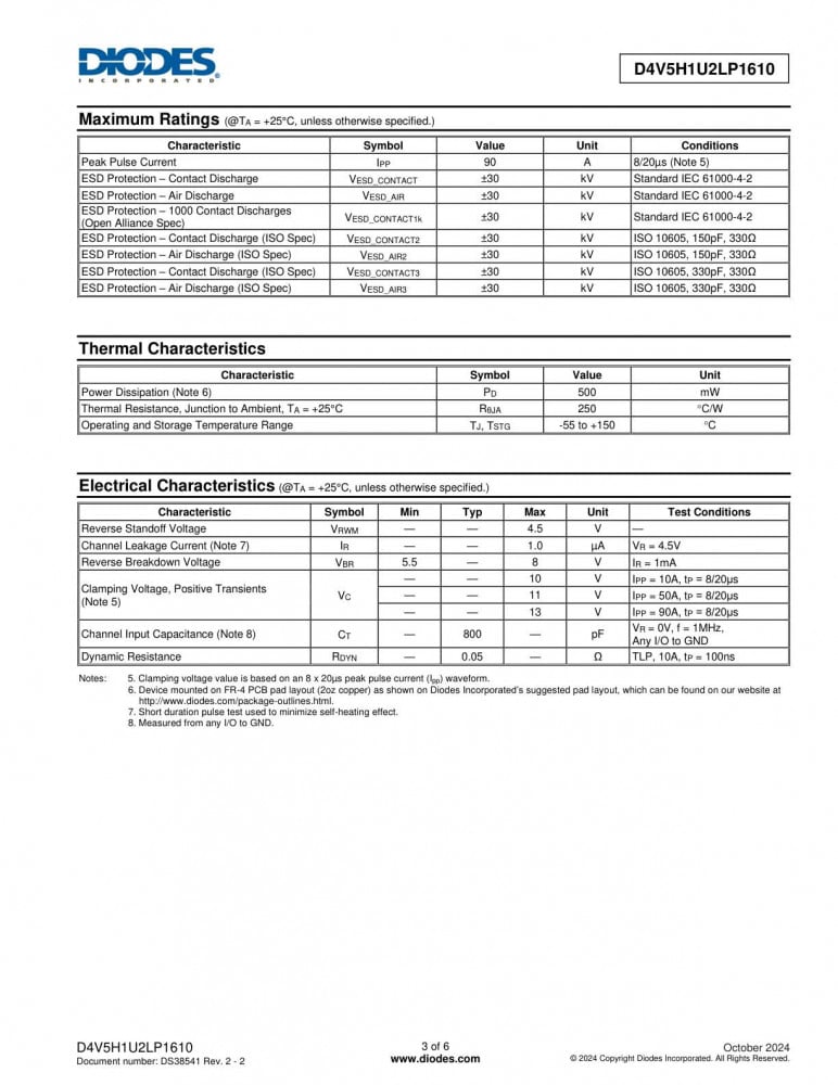 D4V5H1U2LP1610-7 datasheet page 3