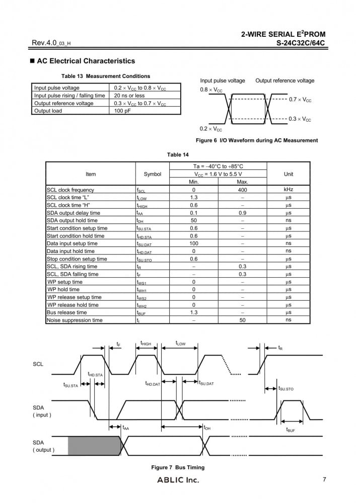 ABLIC S-24C32C datasheet page 7