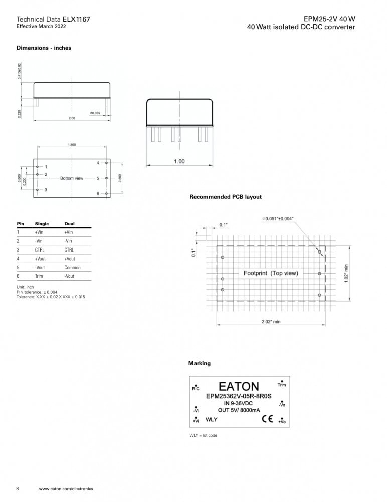 EATON EPM25-2V datasheet page 8