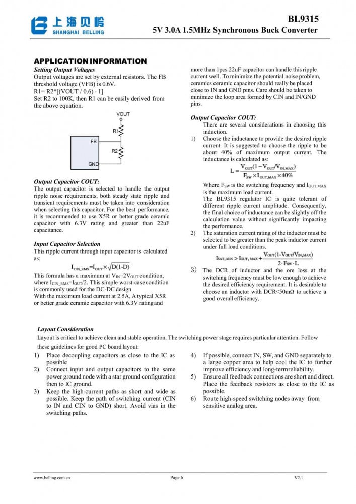 BL9315 datasheet page 6